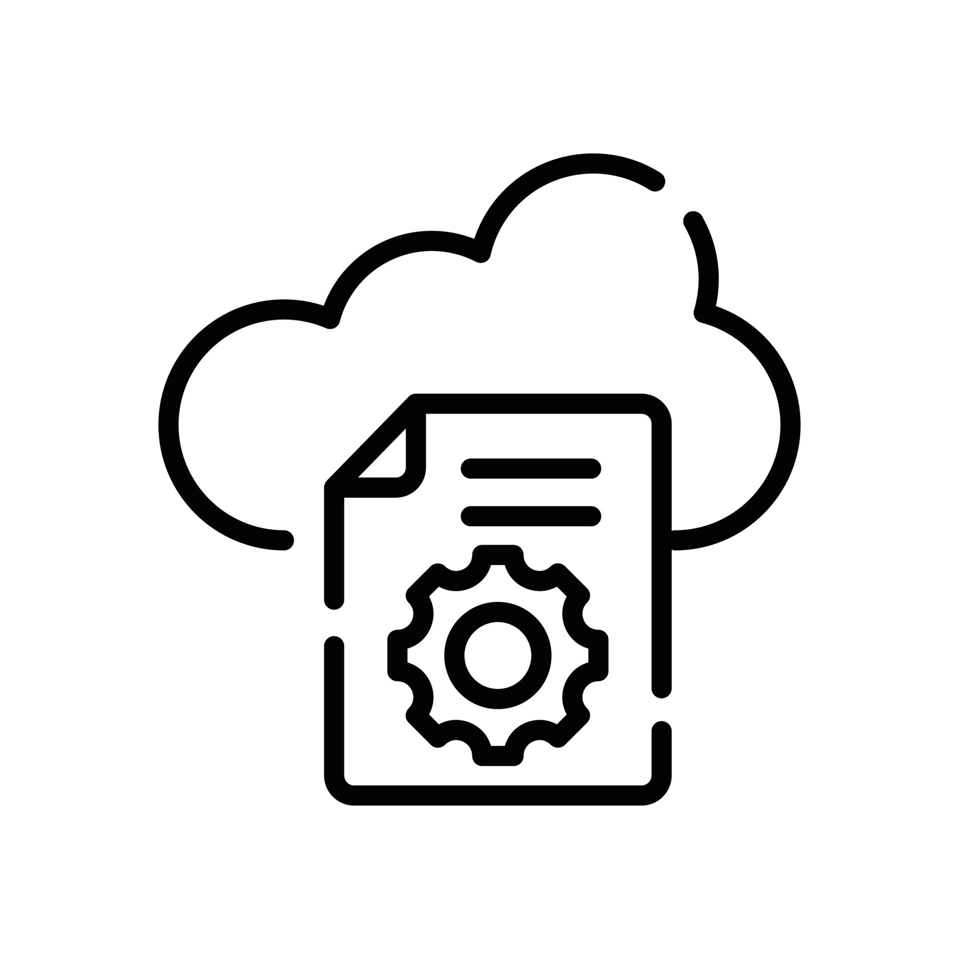 Cloud Processing Vector line icon Cloud Computing symbol EPS 10 file ...