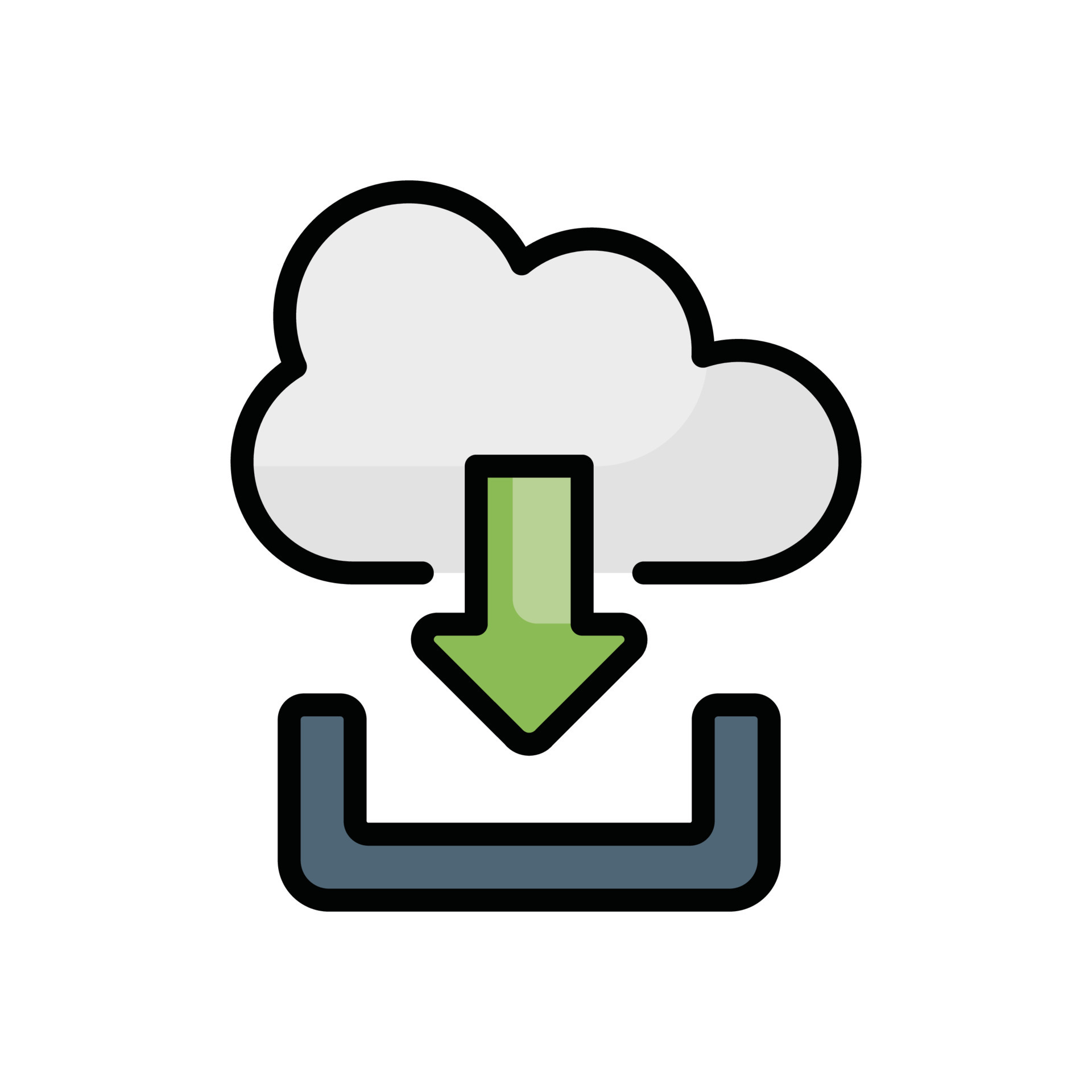 Cloud Downloads Vector Outline Filled Icon Cloud Computing Symbol Eps 10 File 16878433 Vector