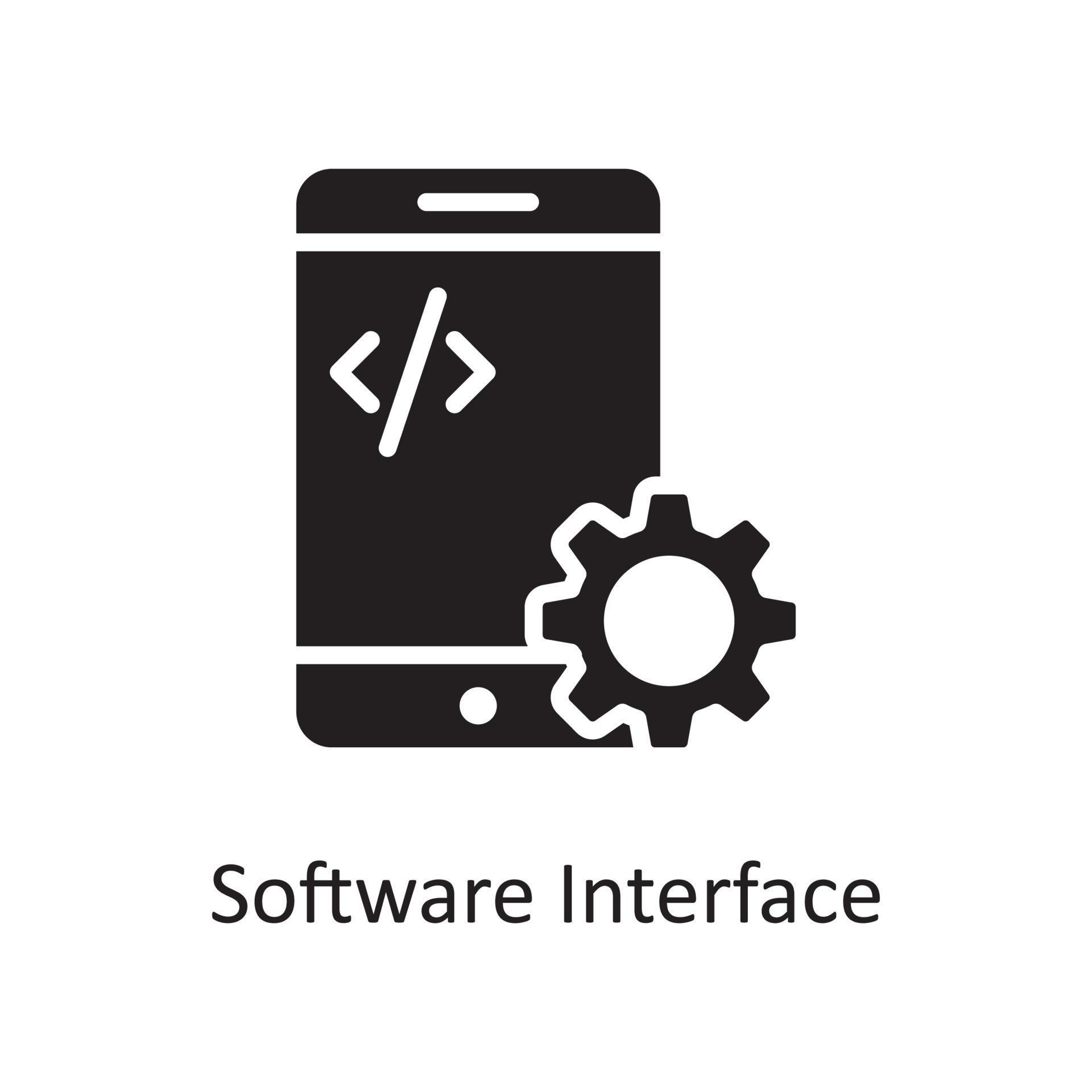 Software Interface Vector Solid Icon Design illustration. Design and ...
