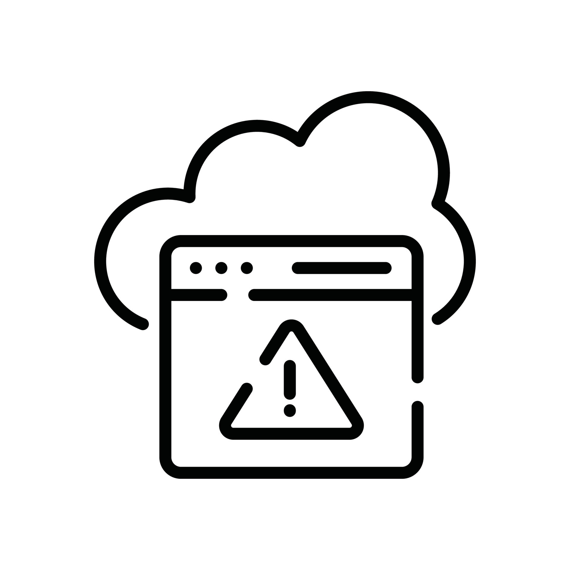 Server Error Vector Line Icon Cloud Computing Symbol Eps 10 File 5061