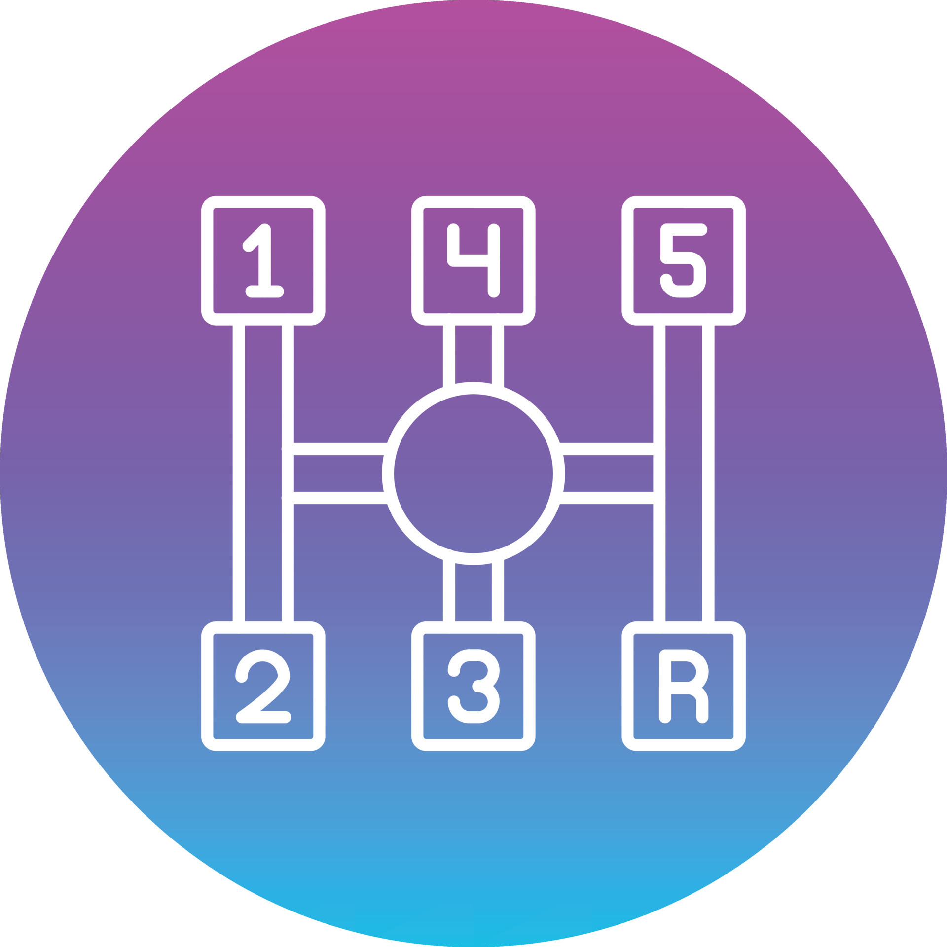 Transmission Gradient Circle Line Inverted Icon 16880349 Vector Art At