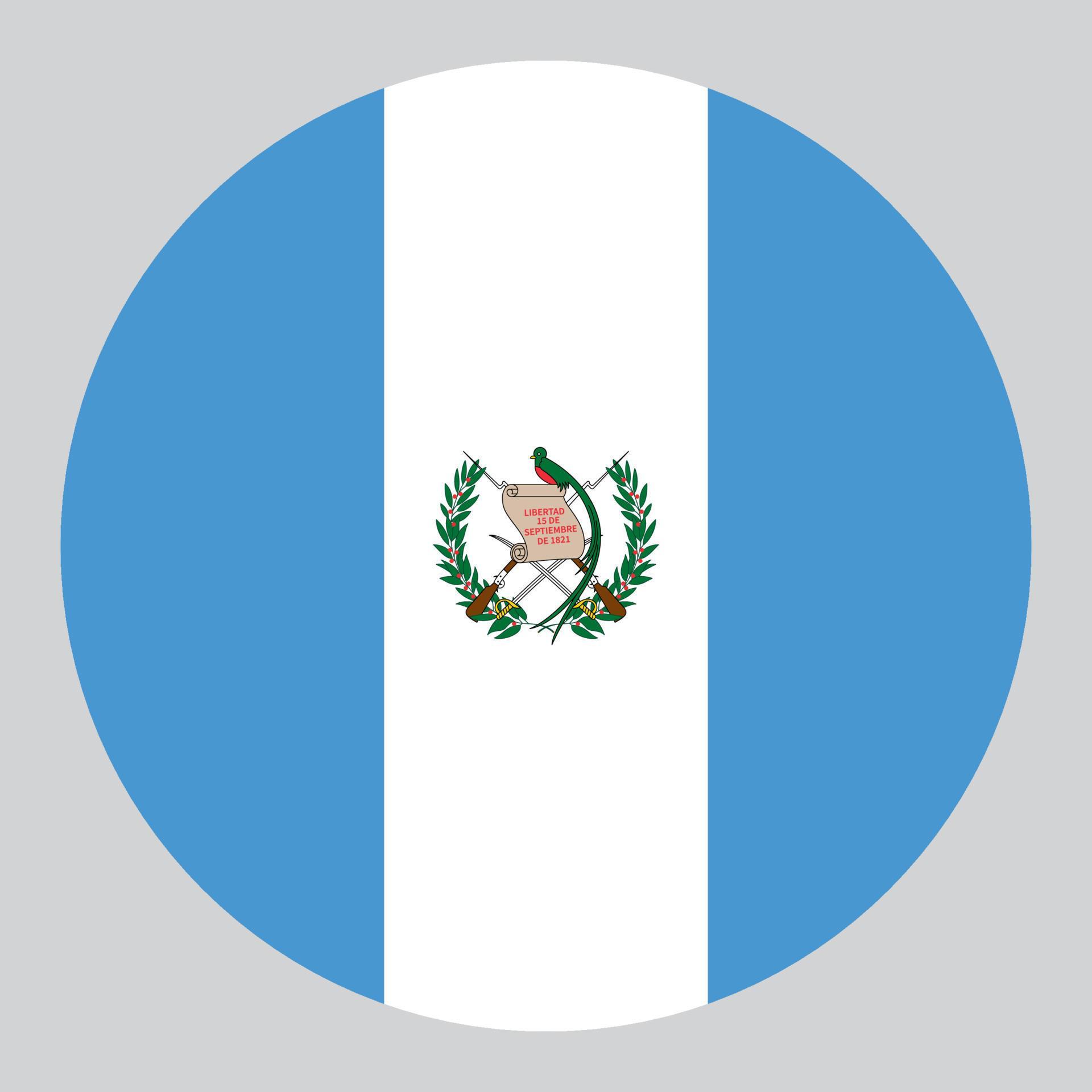 Flat Circle Shaped Illustration Of Guatemala Flag 16881216 Vector Art At Vecteezy