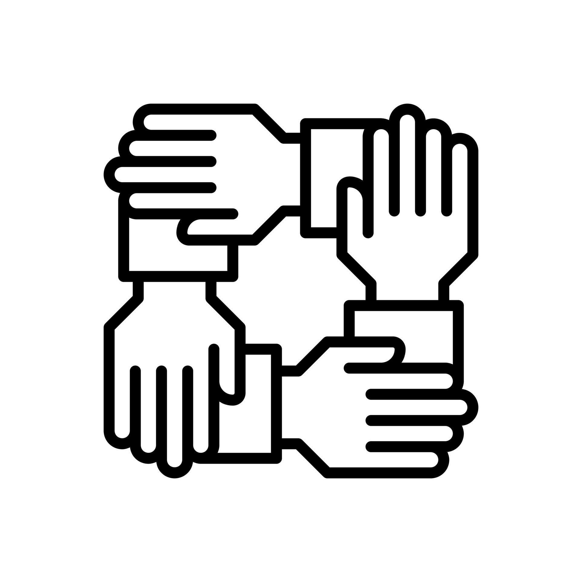 collaboration business icon flat line style vector for graphic and web ...