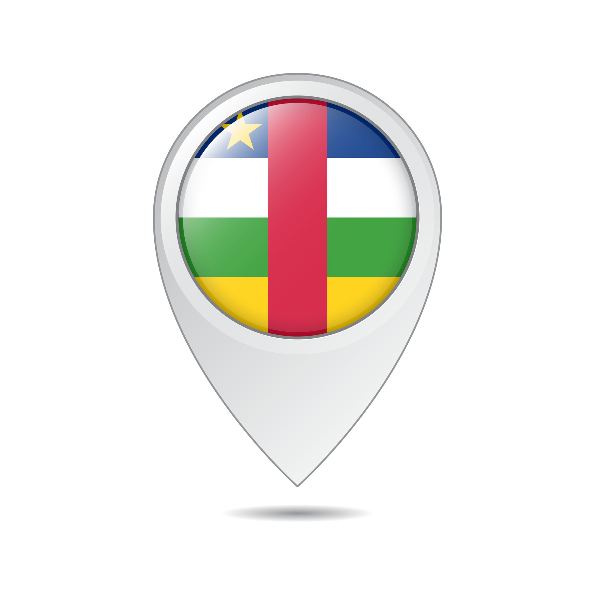Map Location Tag Of Central African Republic Flag 16881671 Vector Art