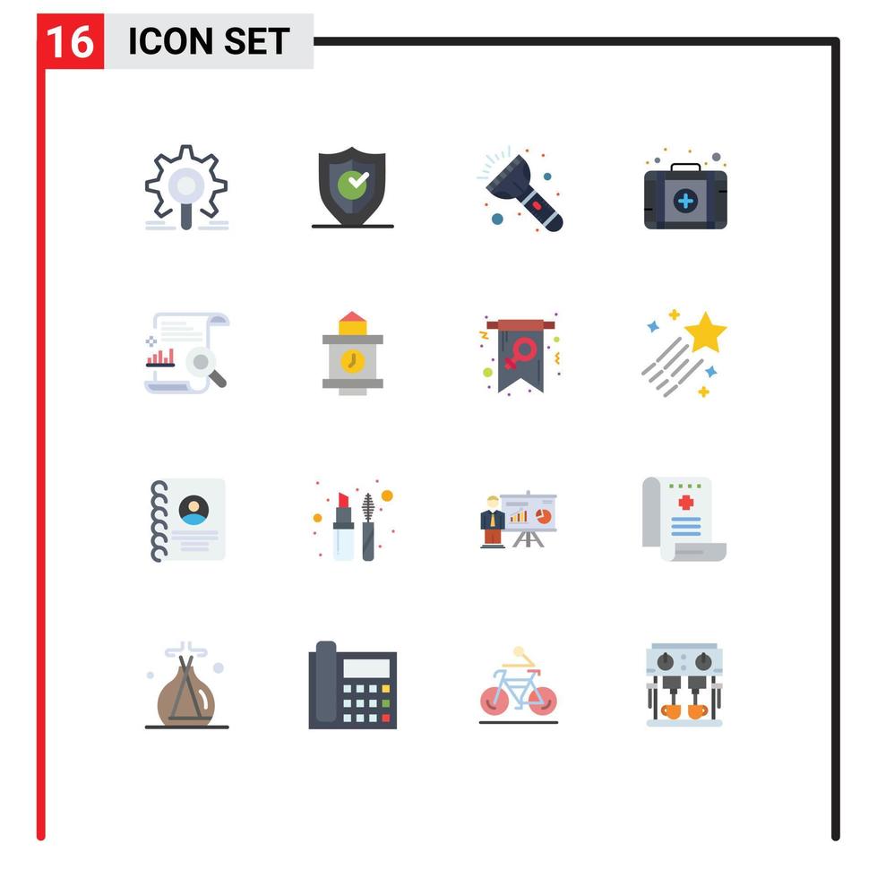 User Interface Pack Of 16 Basic Flat Colors Of Content Kit Secure First