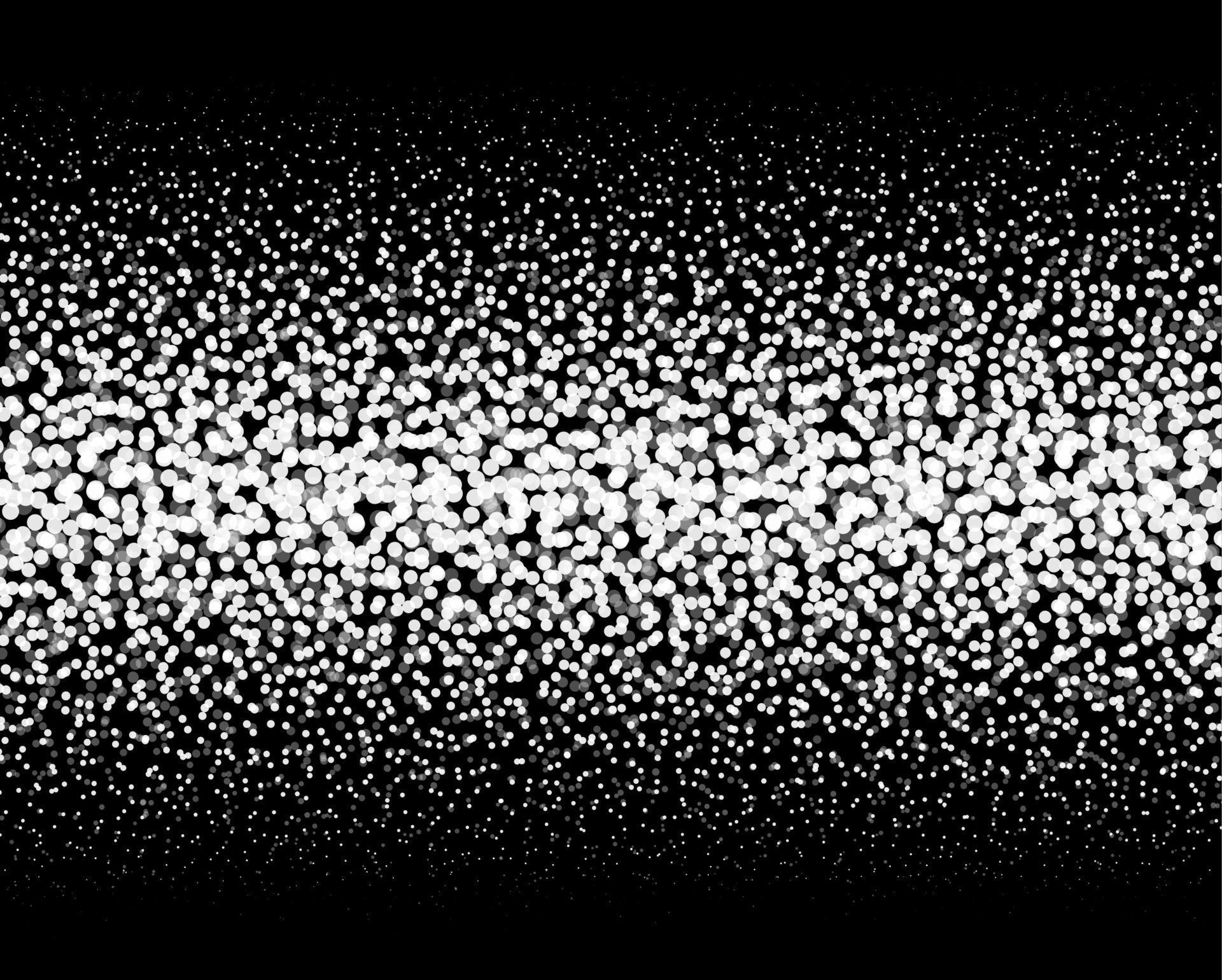 Gradient Dotted Background On Black Horizontal Dotwork Pattern Background Vector Illustration