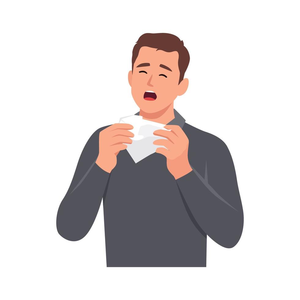 Sneezing Person Clipart