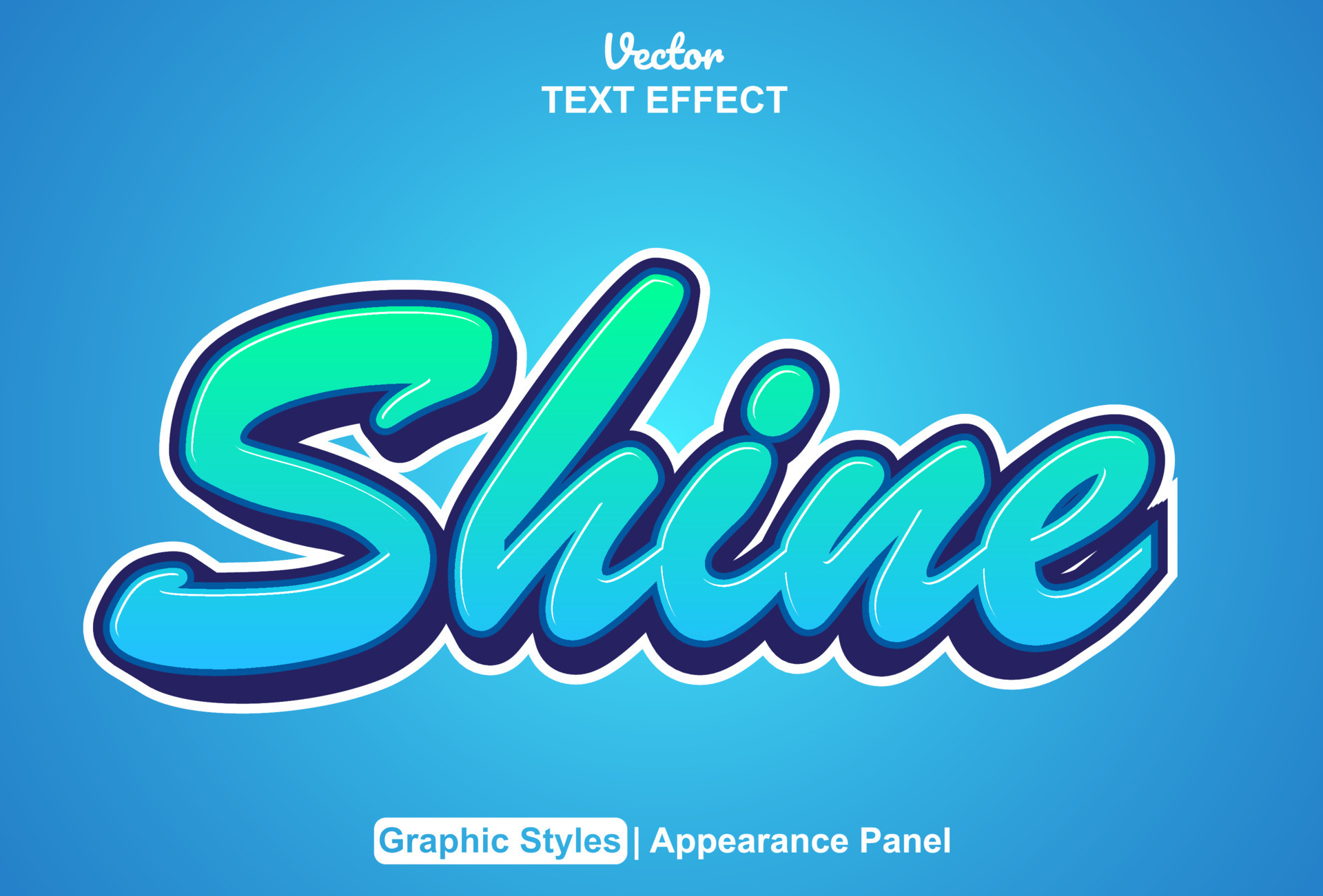 Shine text effect with graphic style and editable. 16891311 Vector Art at Vecteezy
