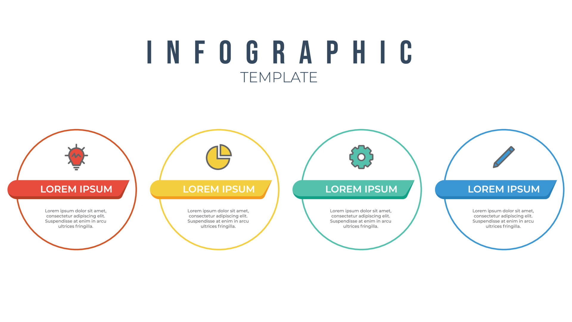 Data Visualization Template Circle Infographic Element Vector With 3 Points Options List