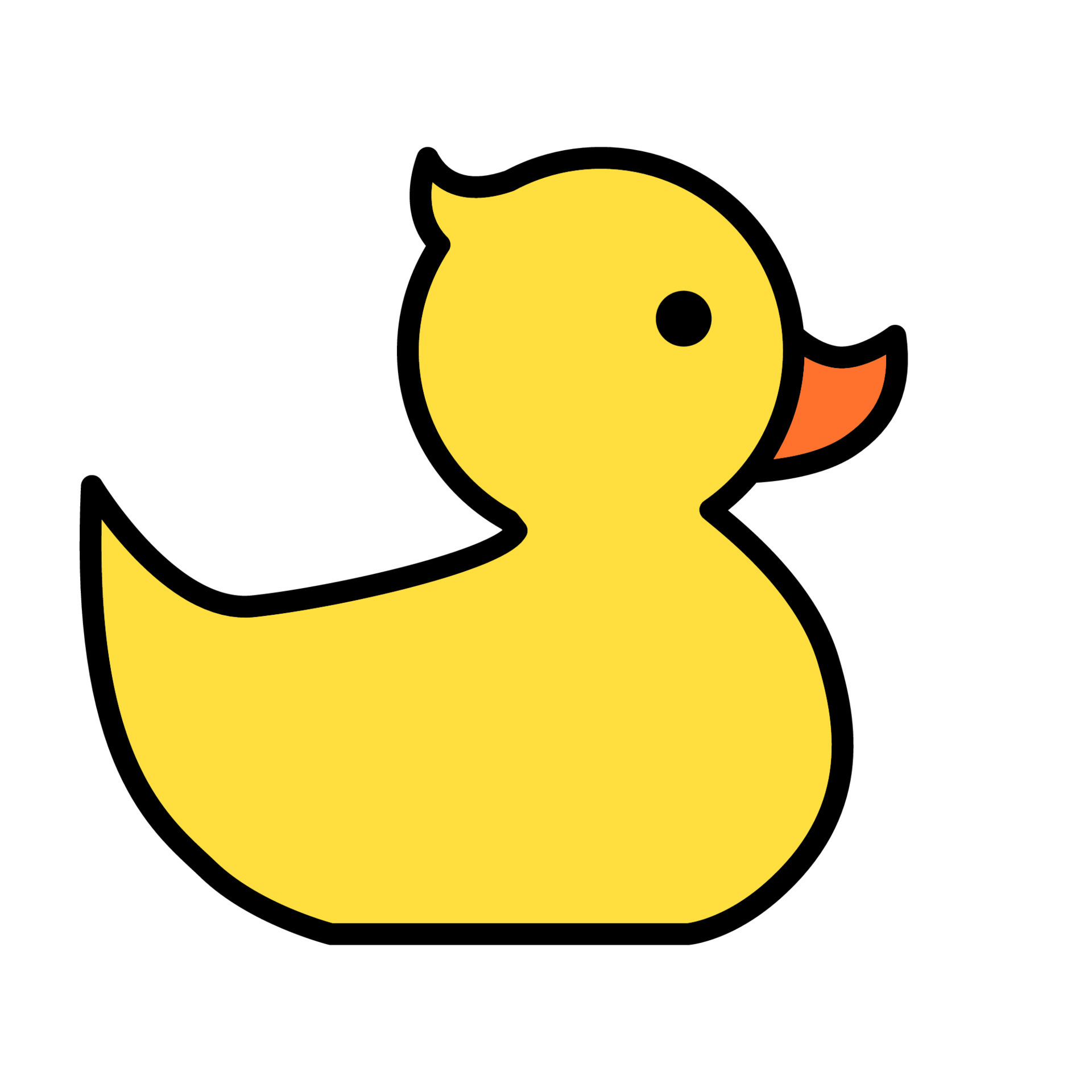 Rubber Duck icon vector 16893259 Vector Art at Vecteezy