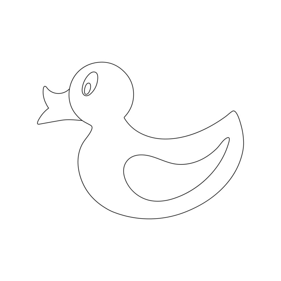 Esquema De Dibujo De Un Pato Bebé Para Nadar 16893819 Vector En Vecteezy