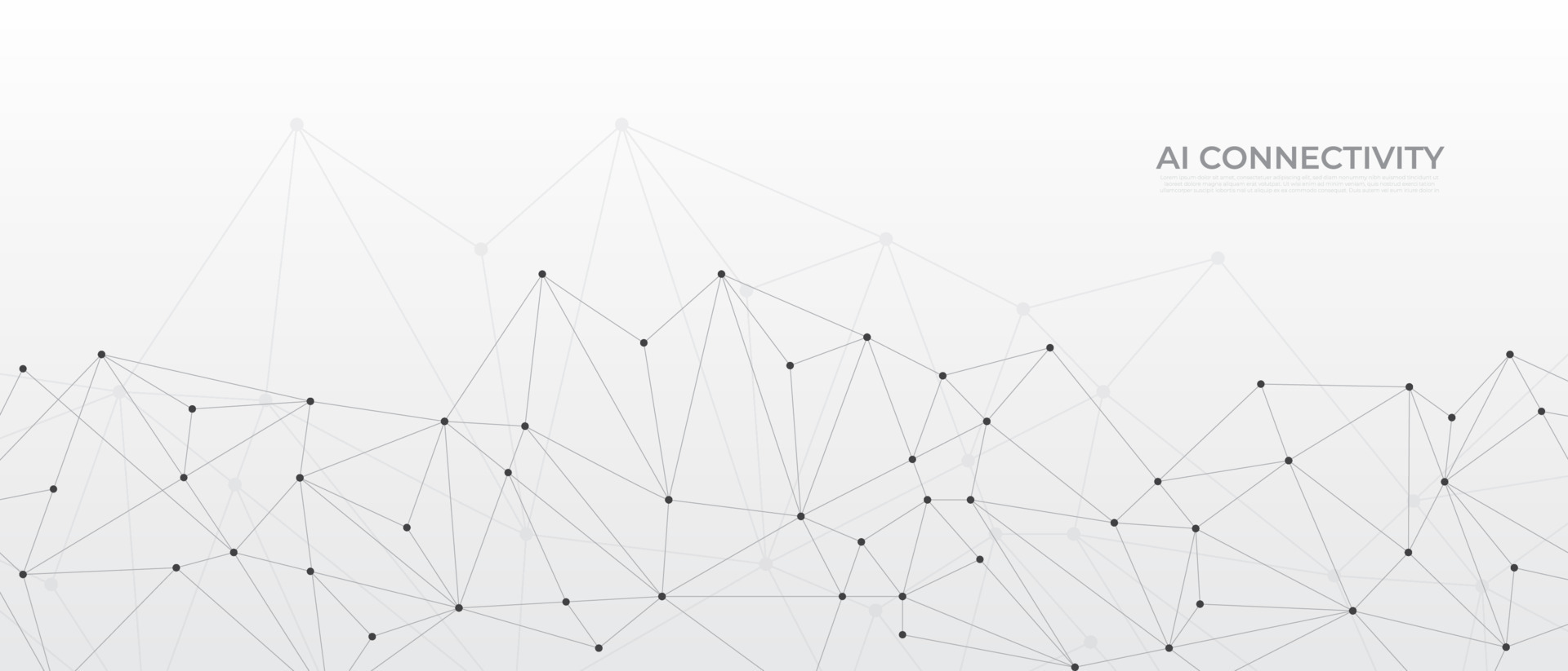 Artificial intelligence connectivity geometric dots. Connecting dots and lines. Digital ...