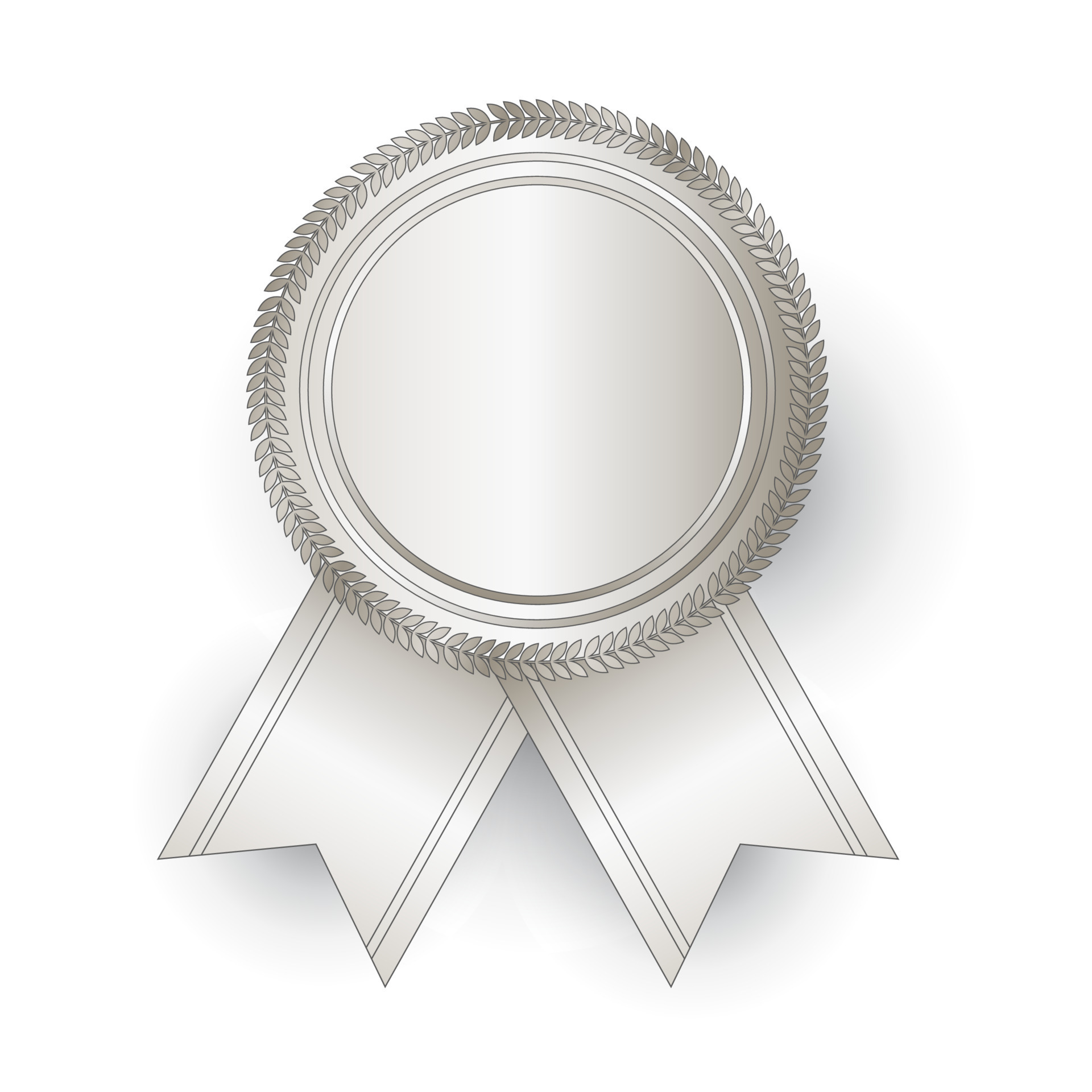 Vector silver seal with ribbons. Luxury seal. Blank silver seal. Vector ... Vector silver seal with ribbons. Luxury seal. Blank silver seal. Vector ...