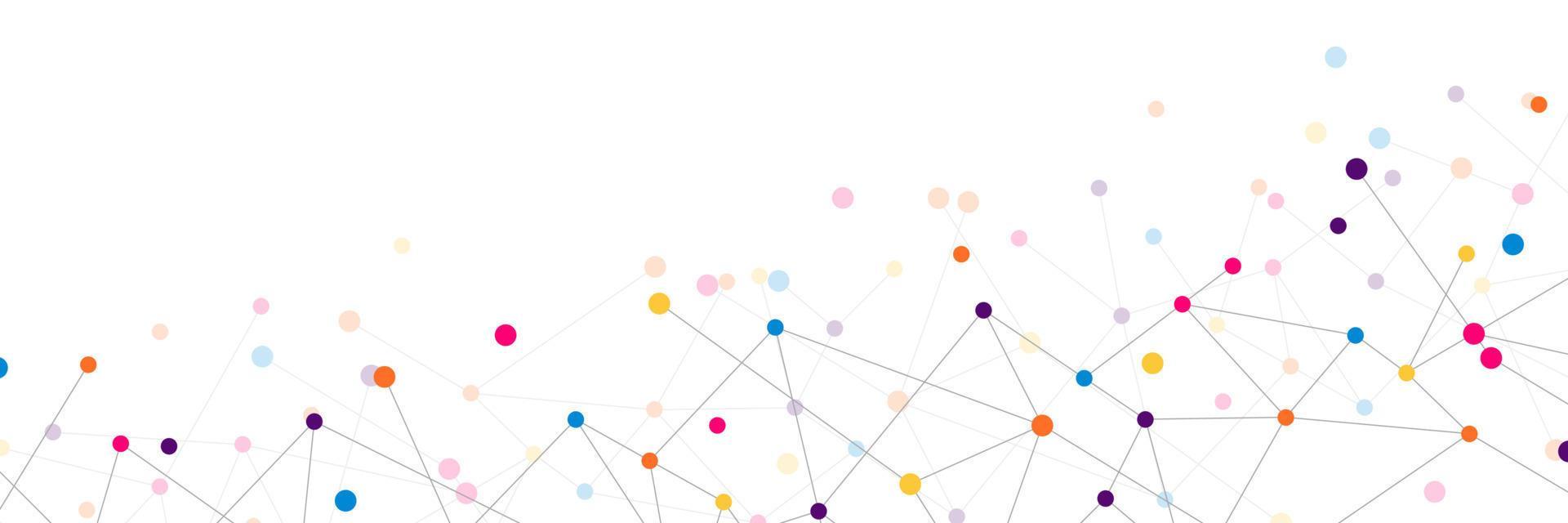 Website header or banner design with abstract geometric background. Connecting dots and lines ...