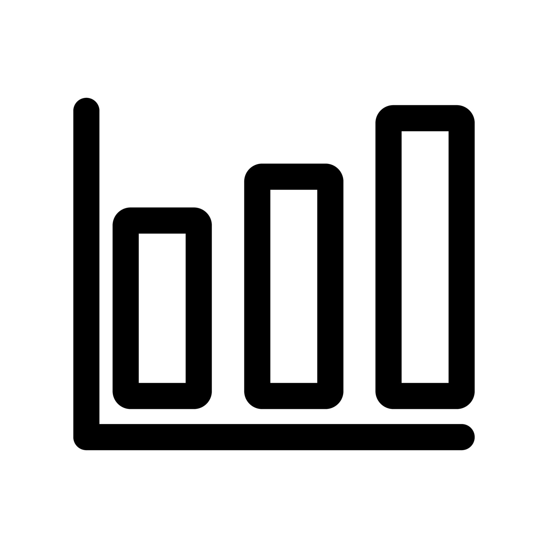 línea de icono de gráfico de barras aislada sobre fondo blanco. icono ... línea de icono de gráfico de barras aislada sobre fondo blanco. icono ...