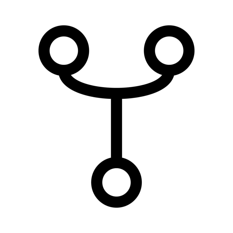 Git network icon line isolated on white background. Black flat thin ...