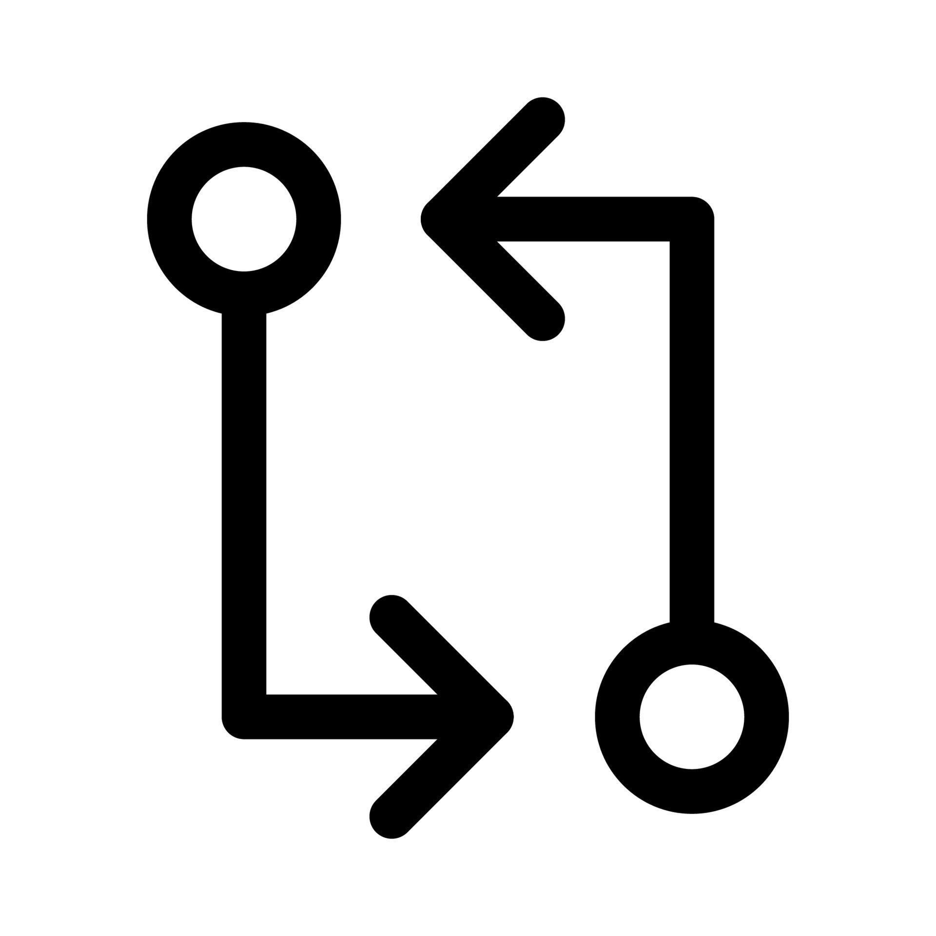 línea de icono de comparación de git aislada sobre fondo blanco. icono negro plano y delgado en ...