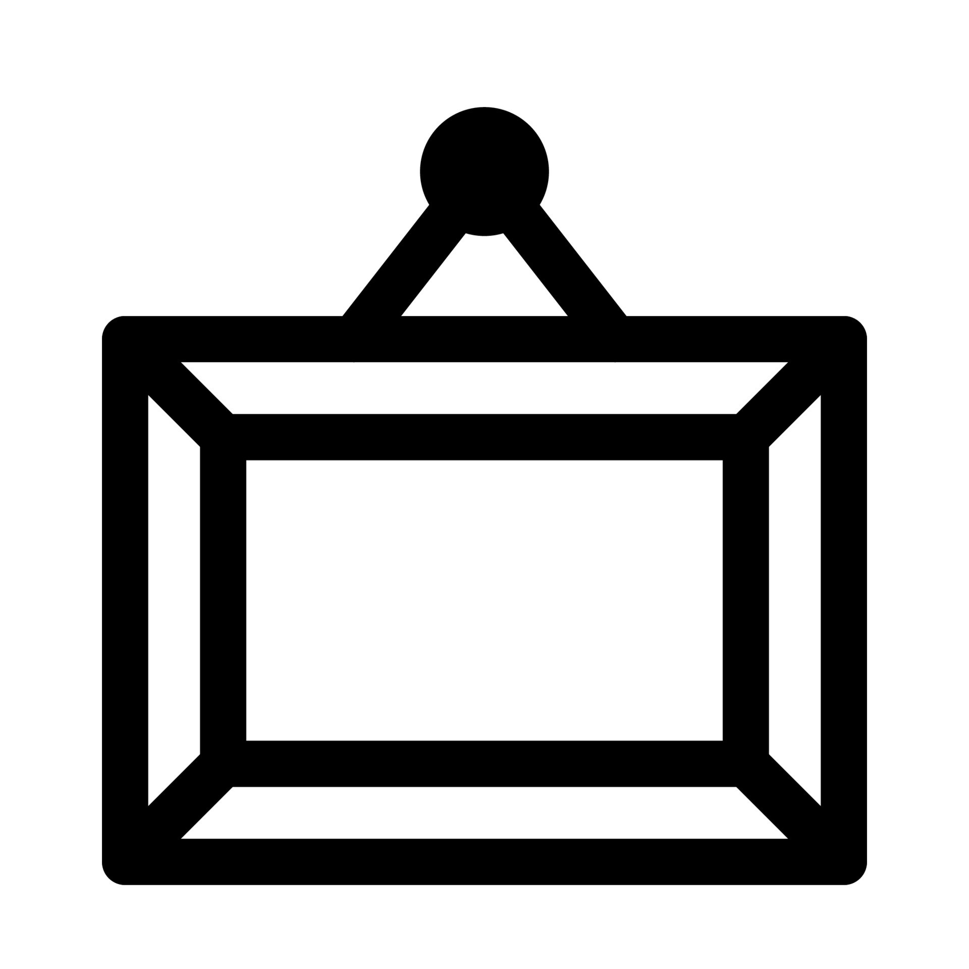 línea de icono de marco de imagen aislada sobre fondo blanco. icono negro plano y delgado en el ...