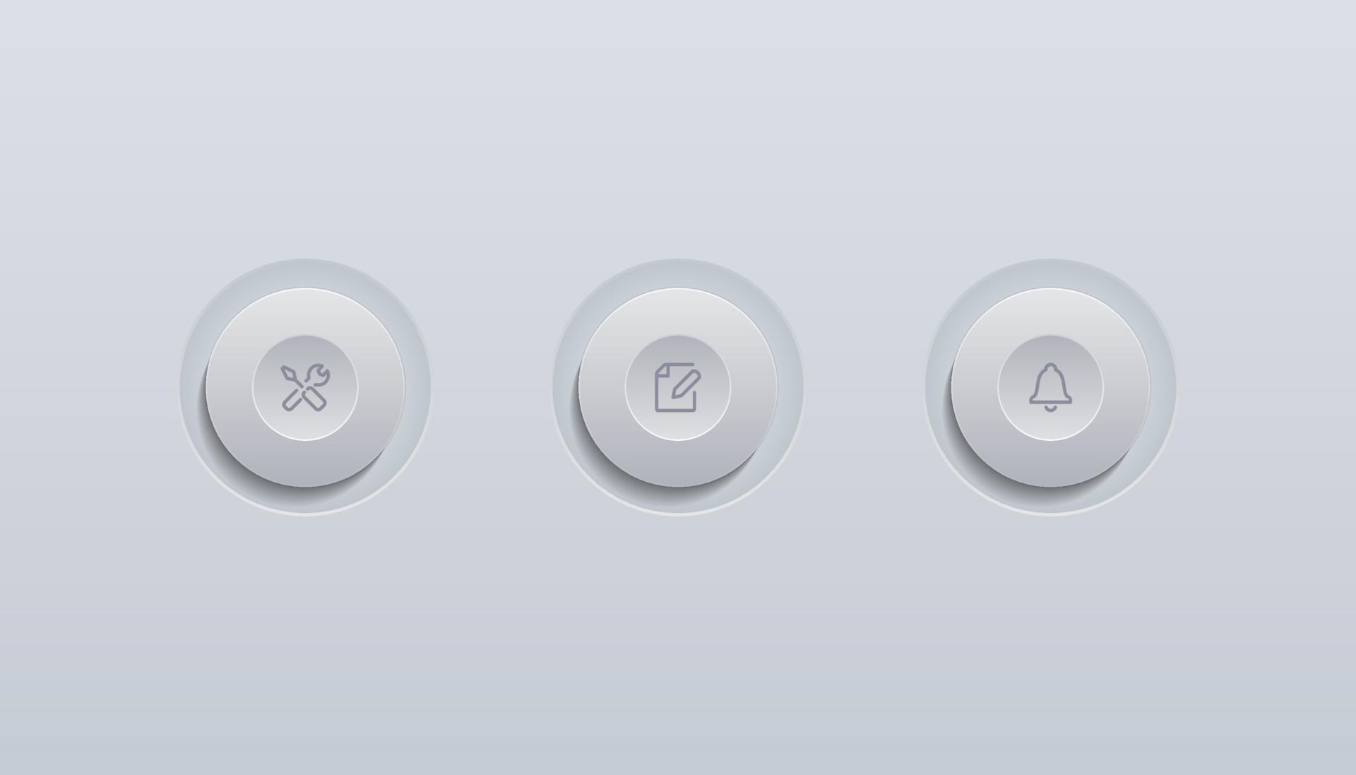 Ui Buttons Vector Design With Minimal Icon 16895800 Vector Art At Vecteezy