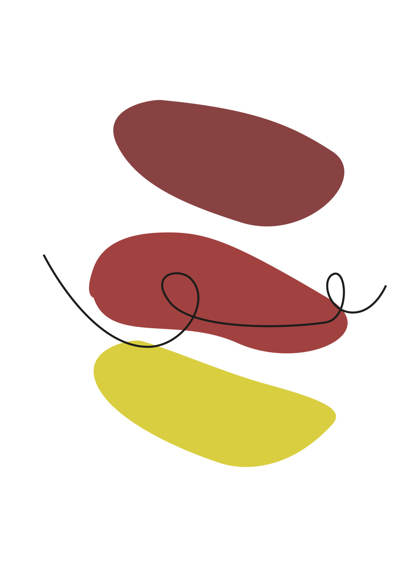 red abstract minimalist illustration wall decoration and cover design ...