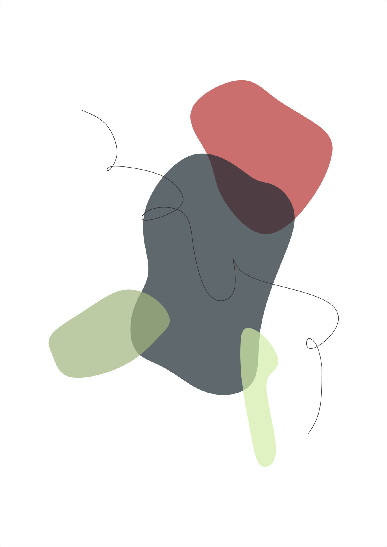 minimalist vector illustration. abstract painting design for wall ...