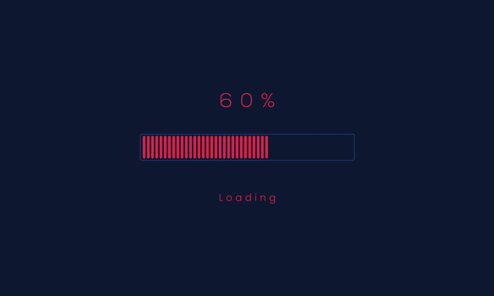 60 Percent Uploading Progress Bar Red Loading And Processing Menu Bar Design 16901601 Vector