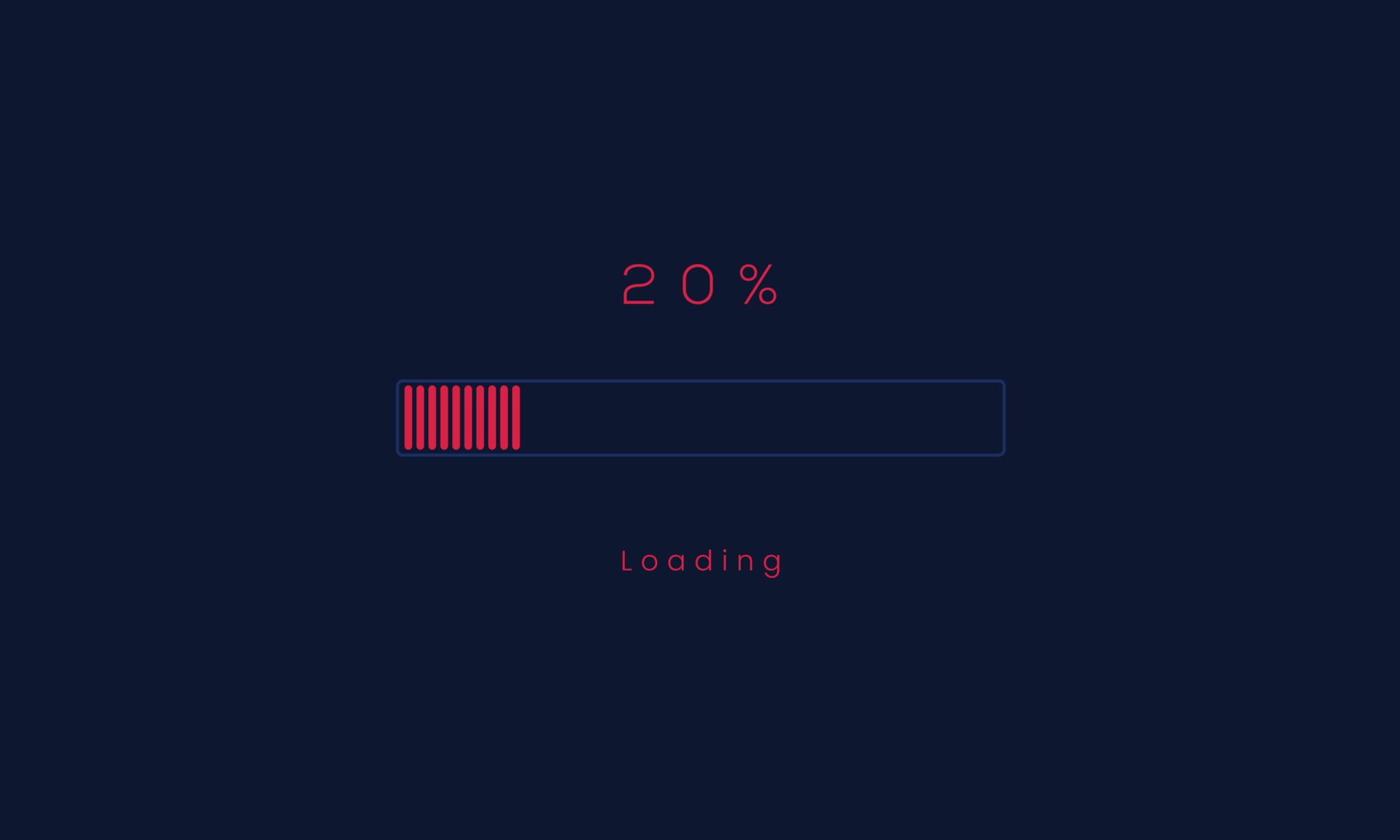 20 Percent Uploading Progress Bar Red Loading And Processing Menu Bar Design 16901602 Vector