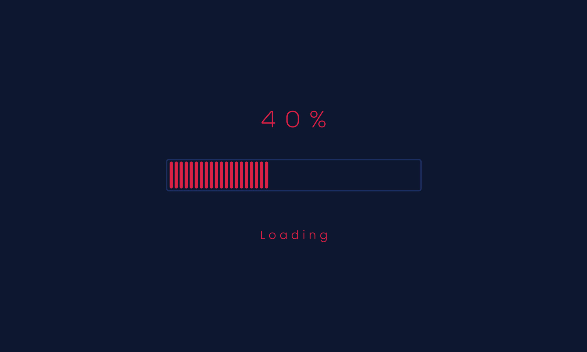 40 percent uploading Progress bar, red Loading and processing menu bar ... 40 percent uploading Progress bar, red Loading and processing menu bar ...