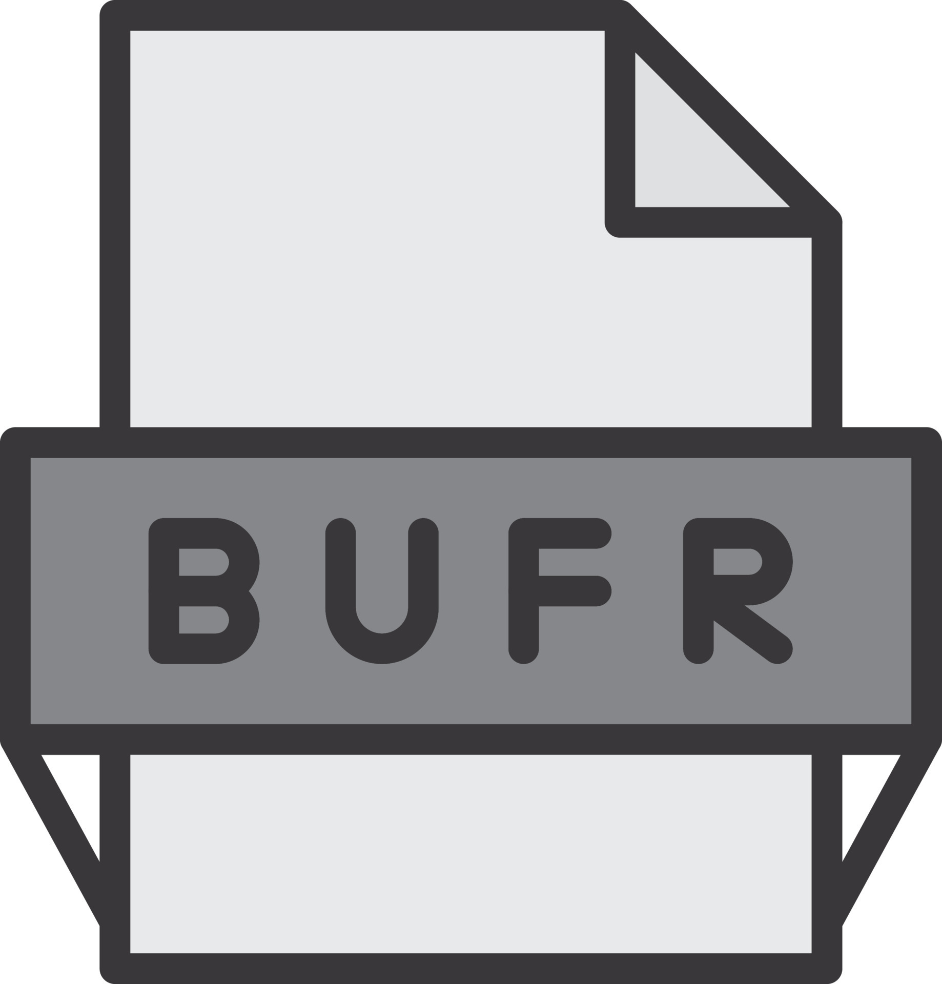 Bufr File Format Icon 16903131 Vector Art At Vecteezy