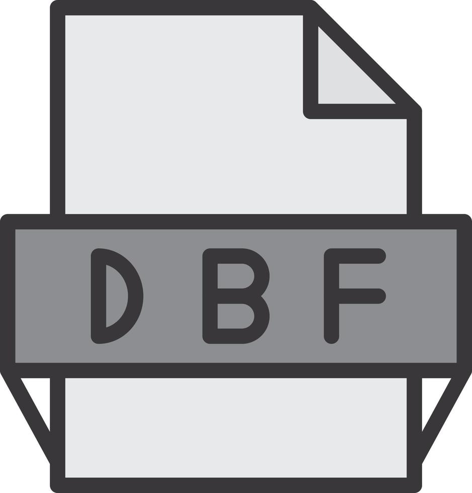 Dbf File Format Icon 16903137 Vector Art At Vecteezy