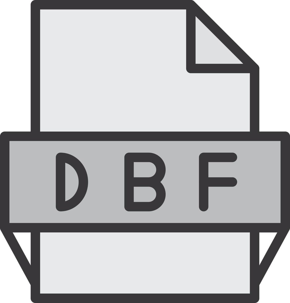 Dbf File Format Icon 16903169 Vector Art At Vecteezy