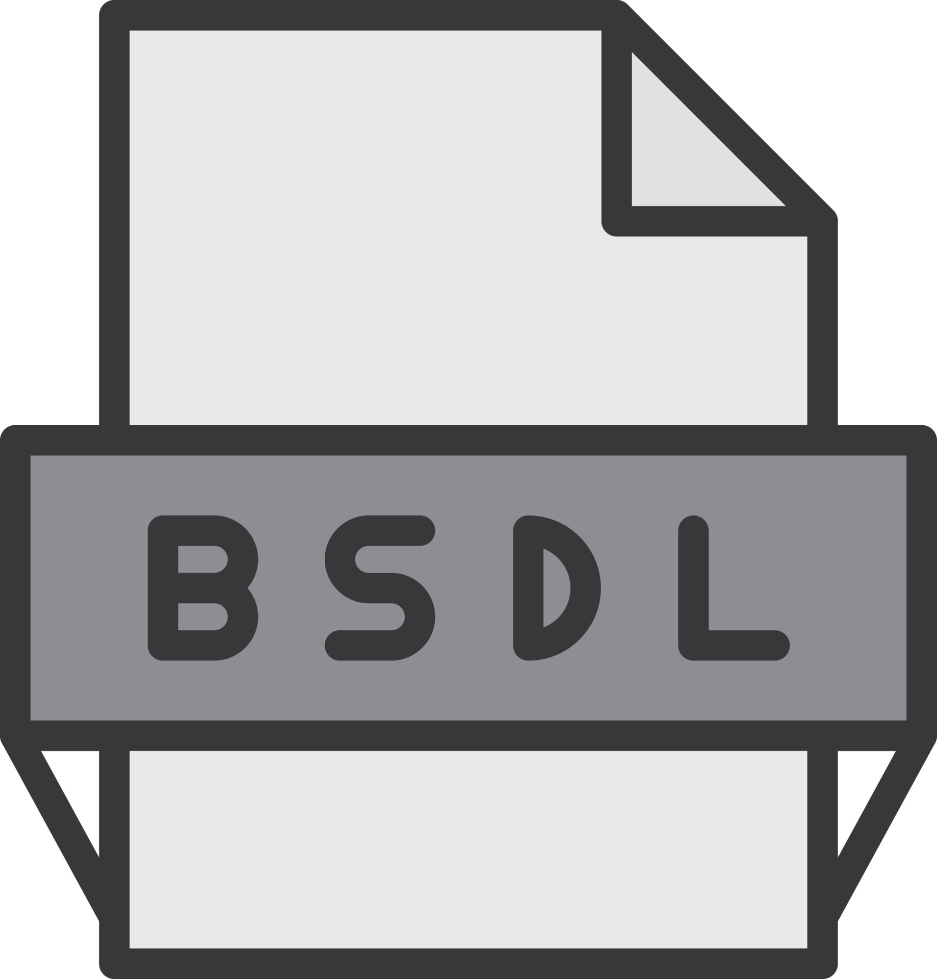 Bsdl File Format Icon 16903317 Vector Art At Vecteezy