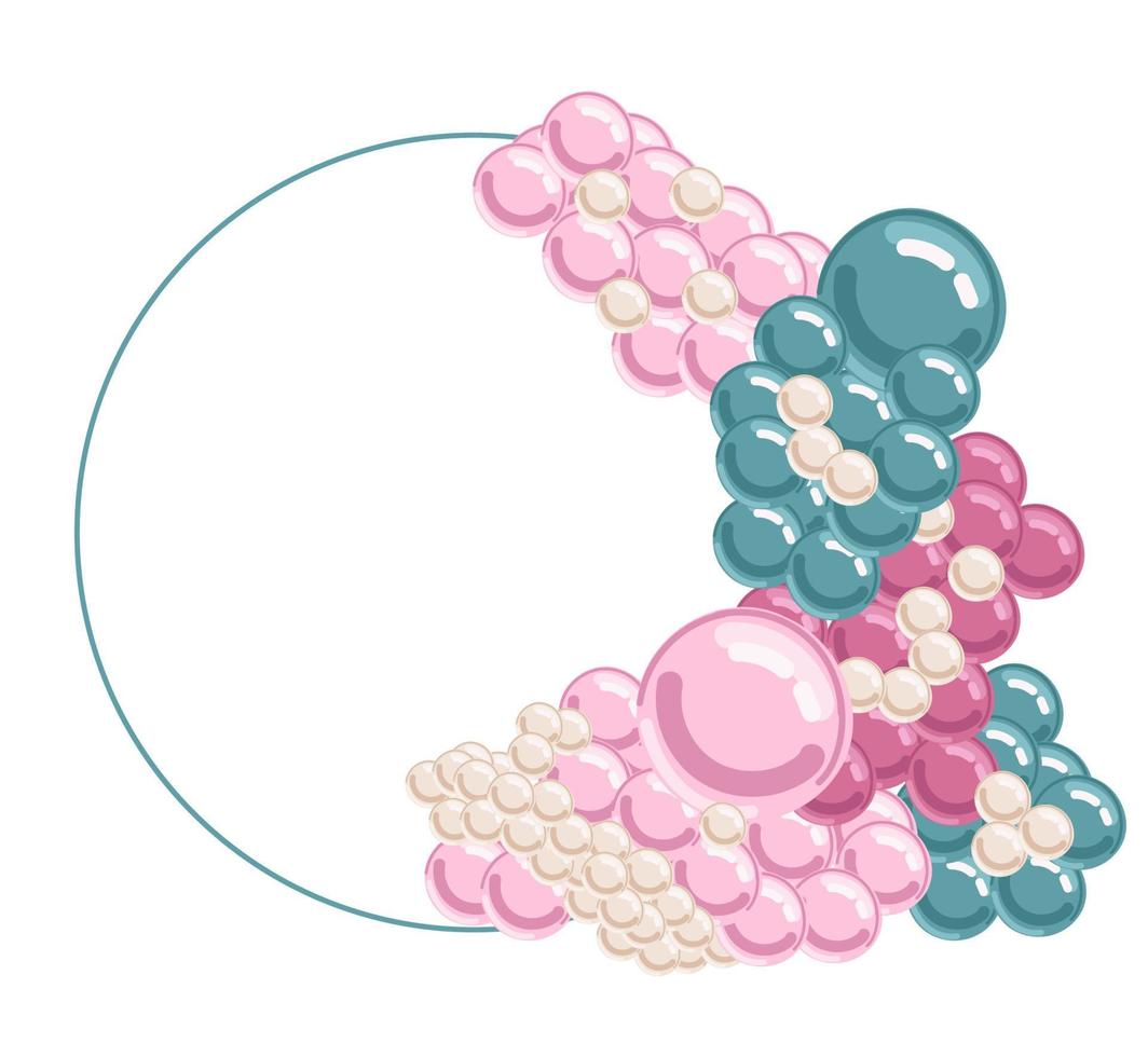 Globos En Estilo Plano De Dibujos Animados Conjunto Aislado Sobre Fondo Blanco Manojo De Globos