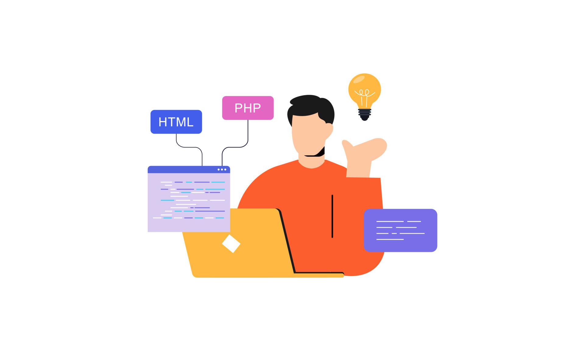 Man Programmer Is Working On His Laptop Coding And Programming 3482