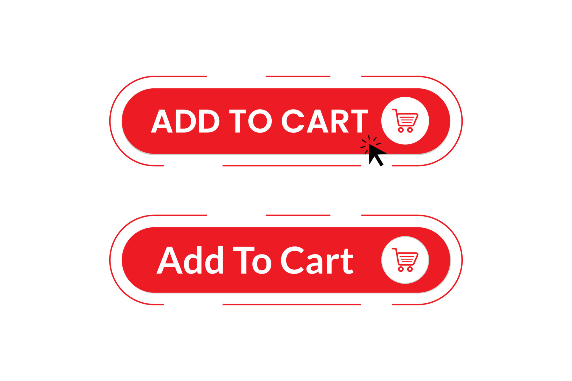 Add to cart buttons With shop icon Vector element Design 16919913 Vector Art at Vecteezy