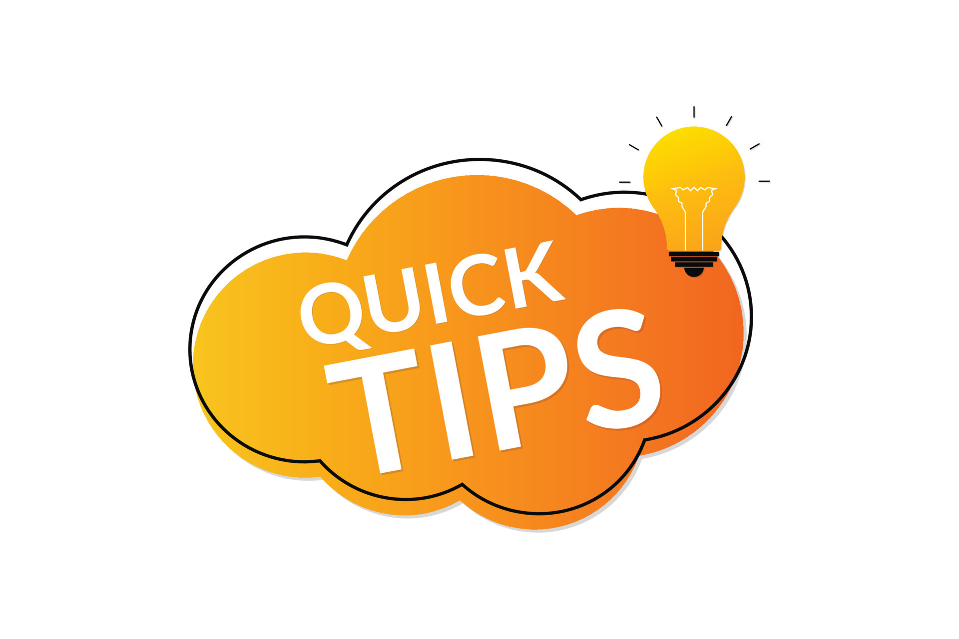 Quick tips with bulb vector design. 16919924 Vector Art at Vecteezy