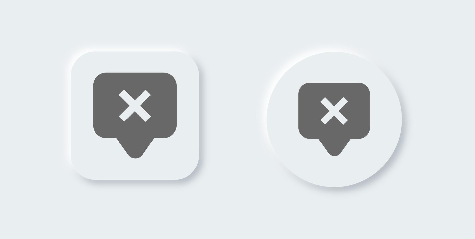 Block Chat Solid Icon In Neomorphic Design Style Message Signs Vector