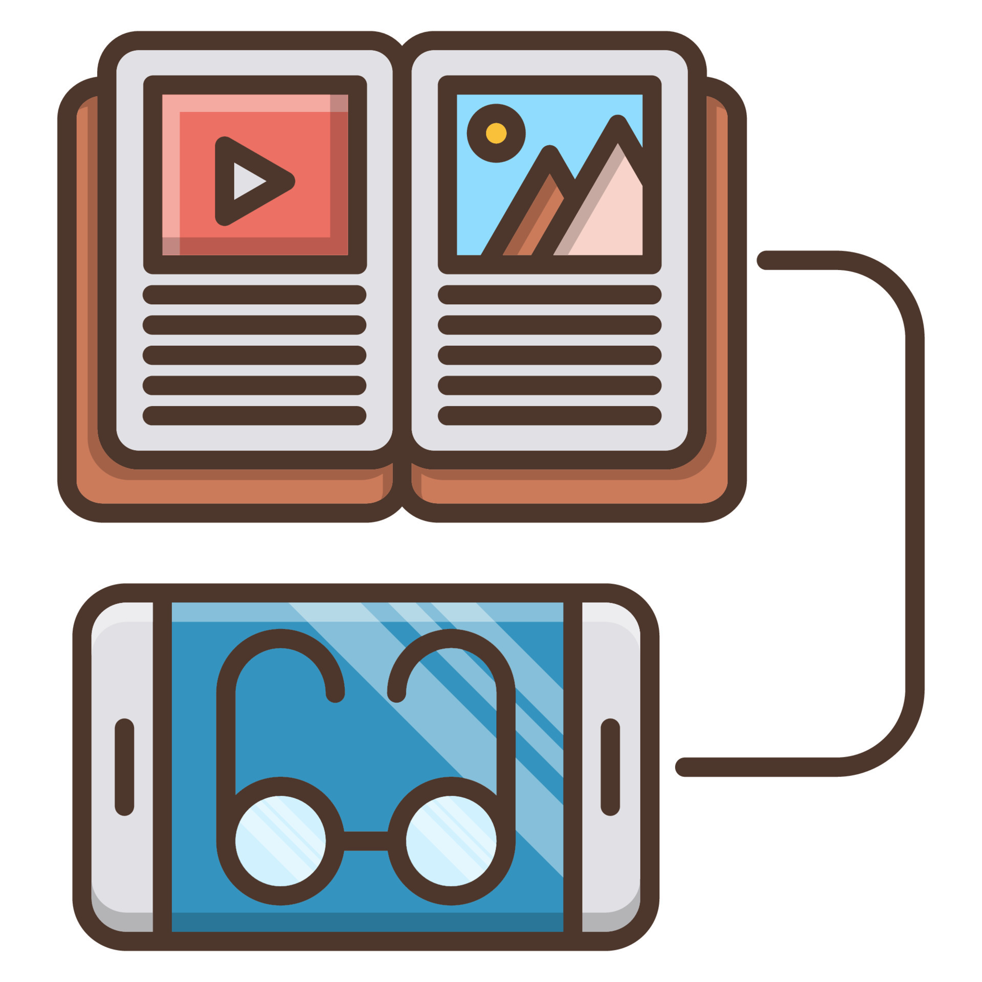 books reading icon, suitable for a wide range of digital creative ...