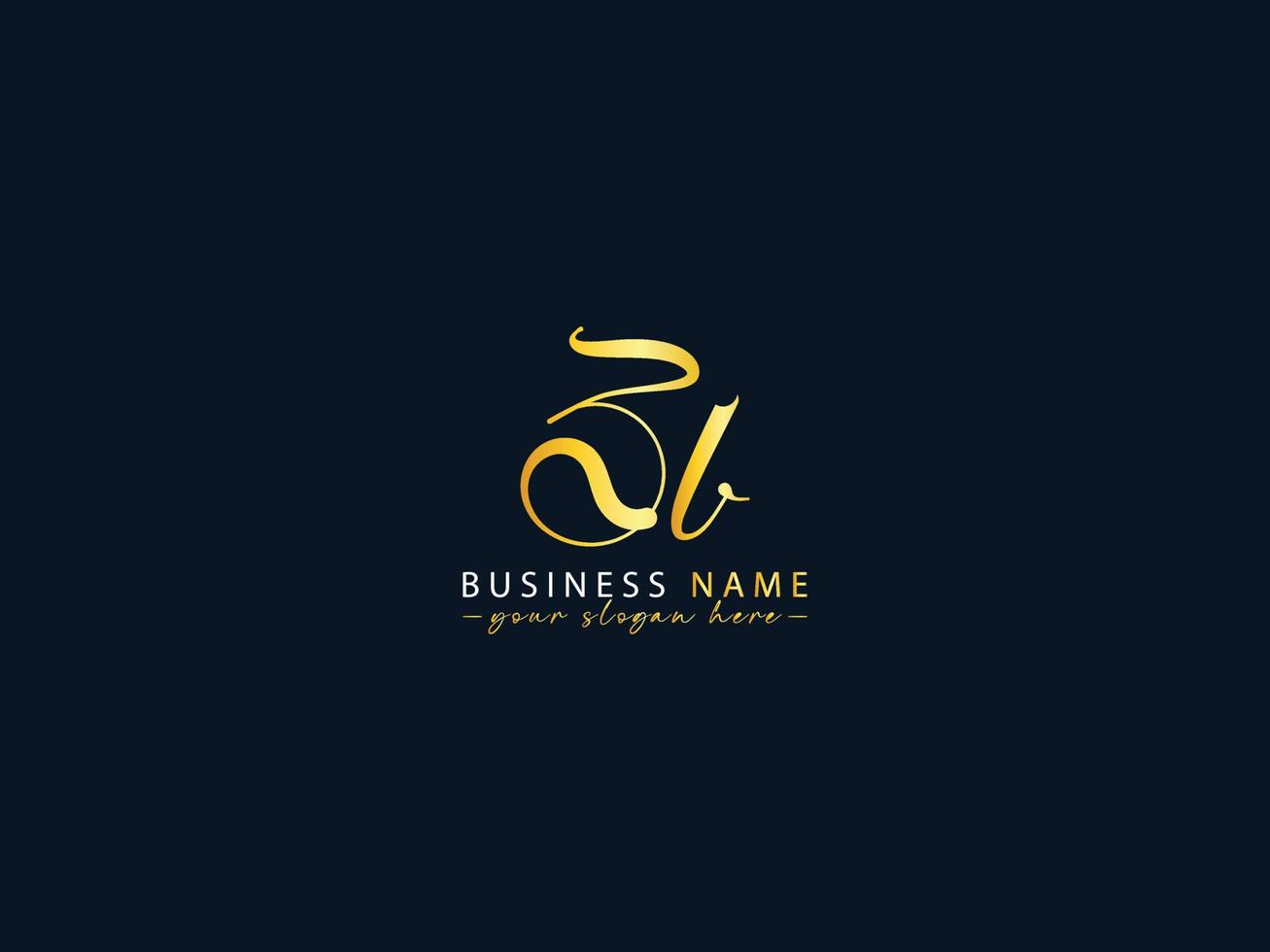 Stylish Zb Calligraphy Logo Creative Zb Logo Letter Vector Image Design 16924942 Vector Art At