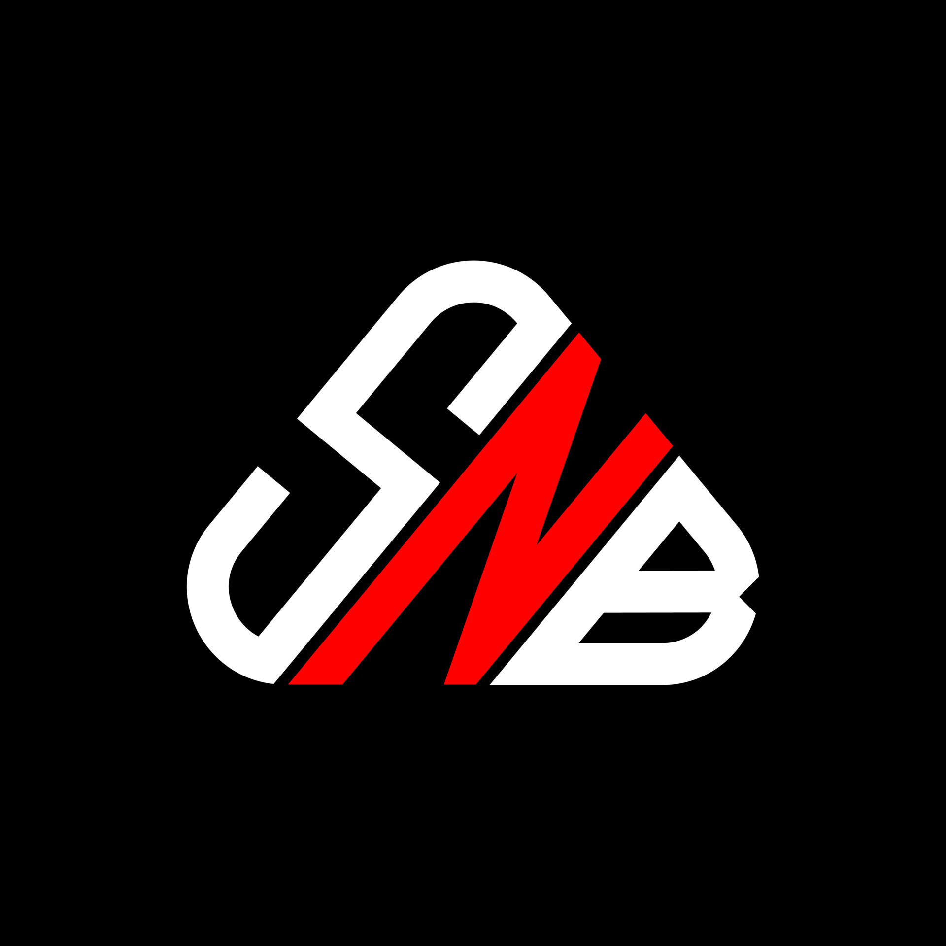 Diseño creativo del logotipo de la letra snb con gráfico vectorial, logotipo simple y moderno de ...