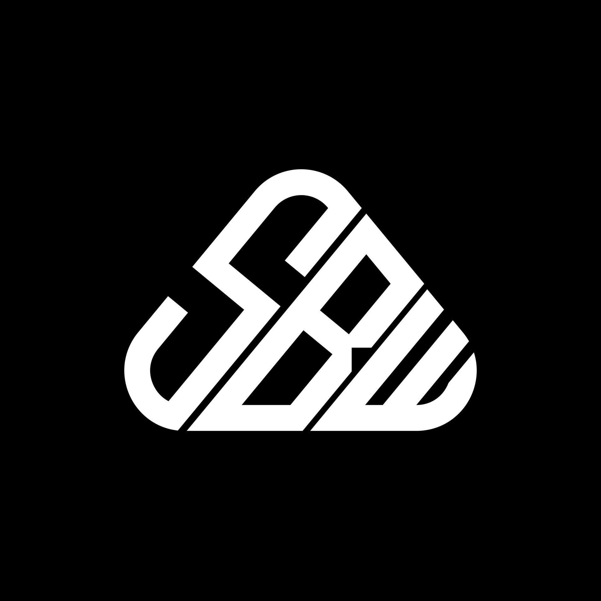 Diseño creativo del logotipo de la letra sbw con gráfico vectorial, logotipo simple y moderno de ...