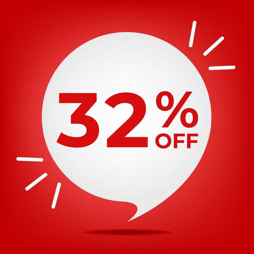 32 Off Banner With Thirty two Percent Discount White Bubble On A Red 32-off-banner-with-thirty-two-percent-discount-white-bubble-on-a-red