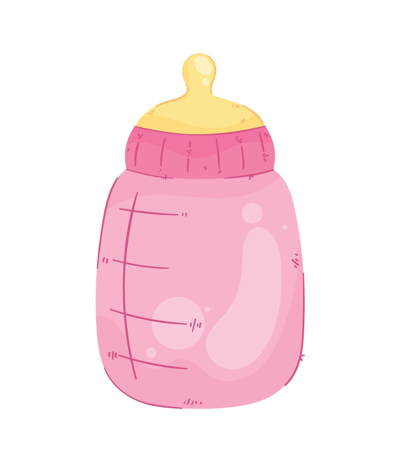 baby pink milk bottle 16926800 Vector Art at Vecteezy