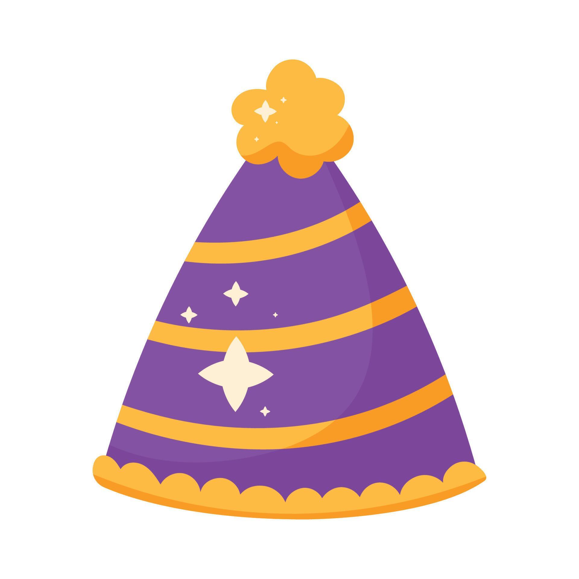 purple party hat 16927001 Vector Art at Vecteezy