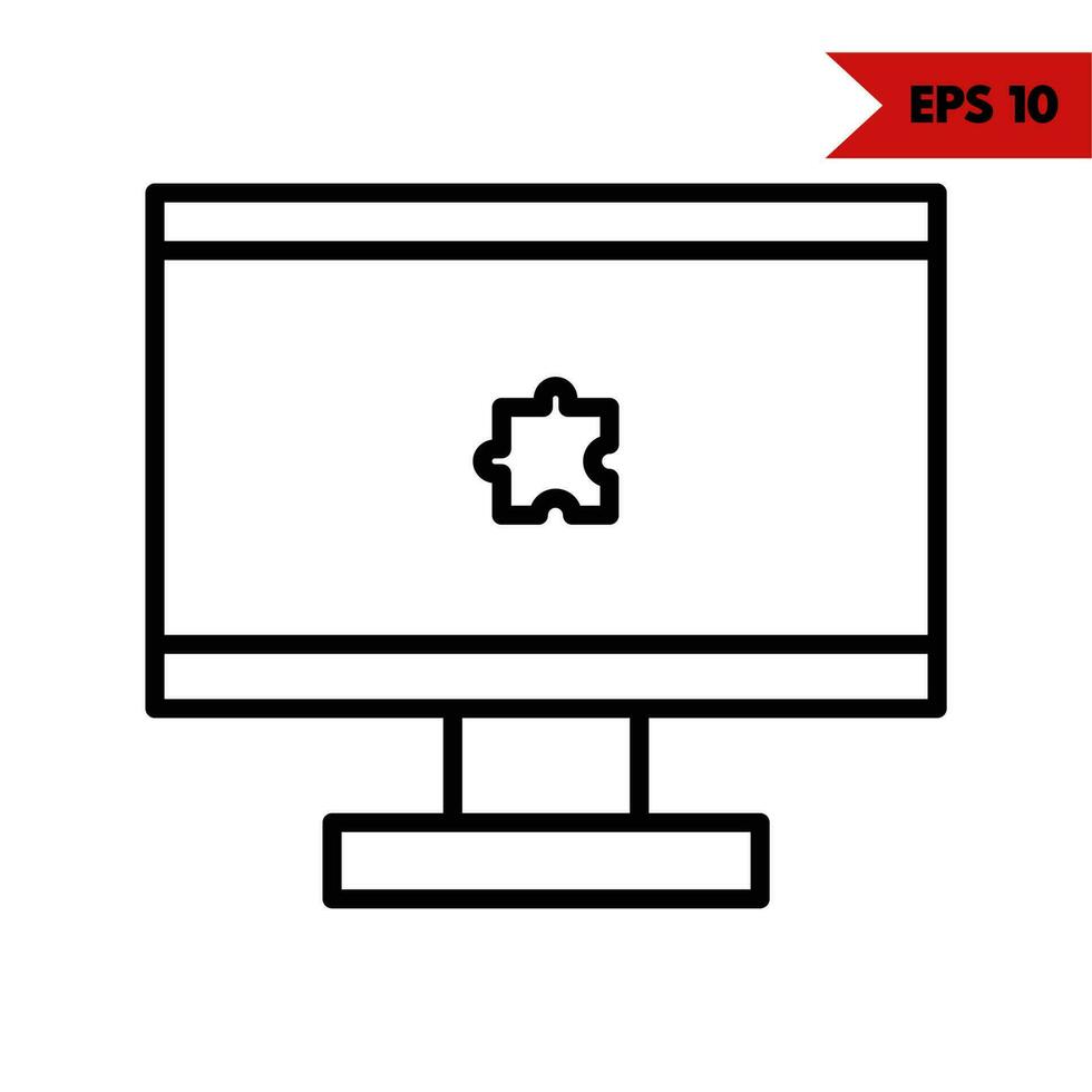 Illustration of computer line icon 16934493 Vector Art at Vecteezy