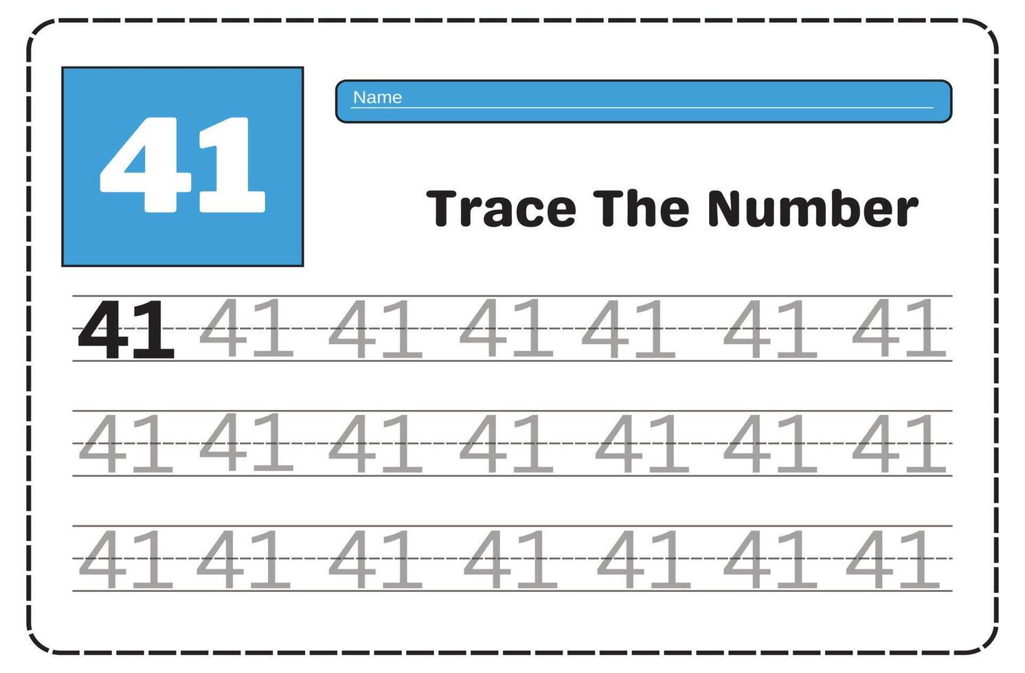 number-41-tracing-practice-worksheet-with-worksheet-for-learning