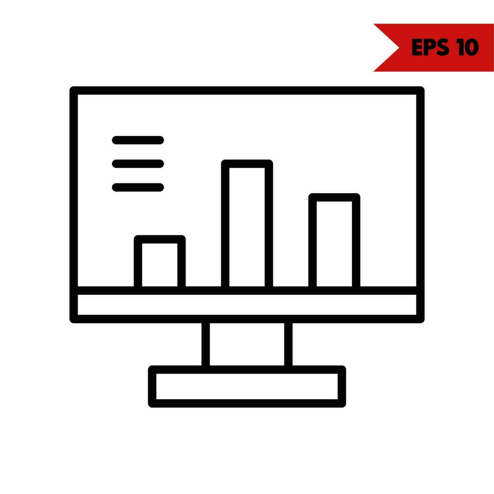 Illustration of computer line icon 16935756 Vector Art at Vecteezy