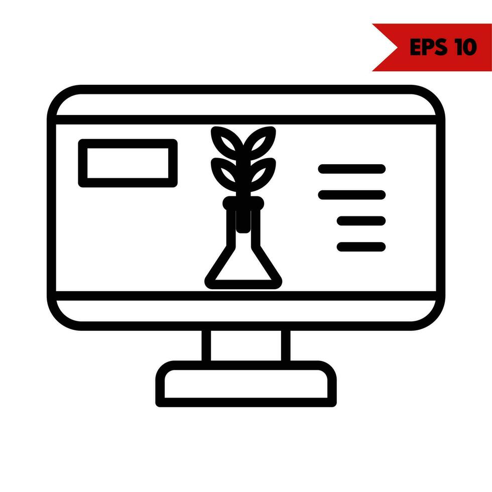 Illustration of computer line icon 16936612 Vector Art at Vecteezy