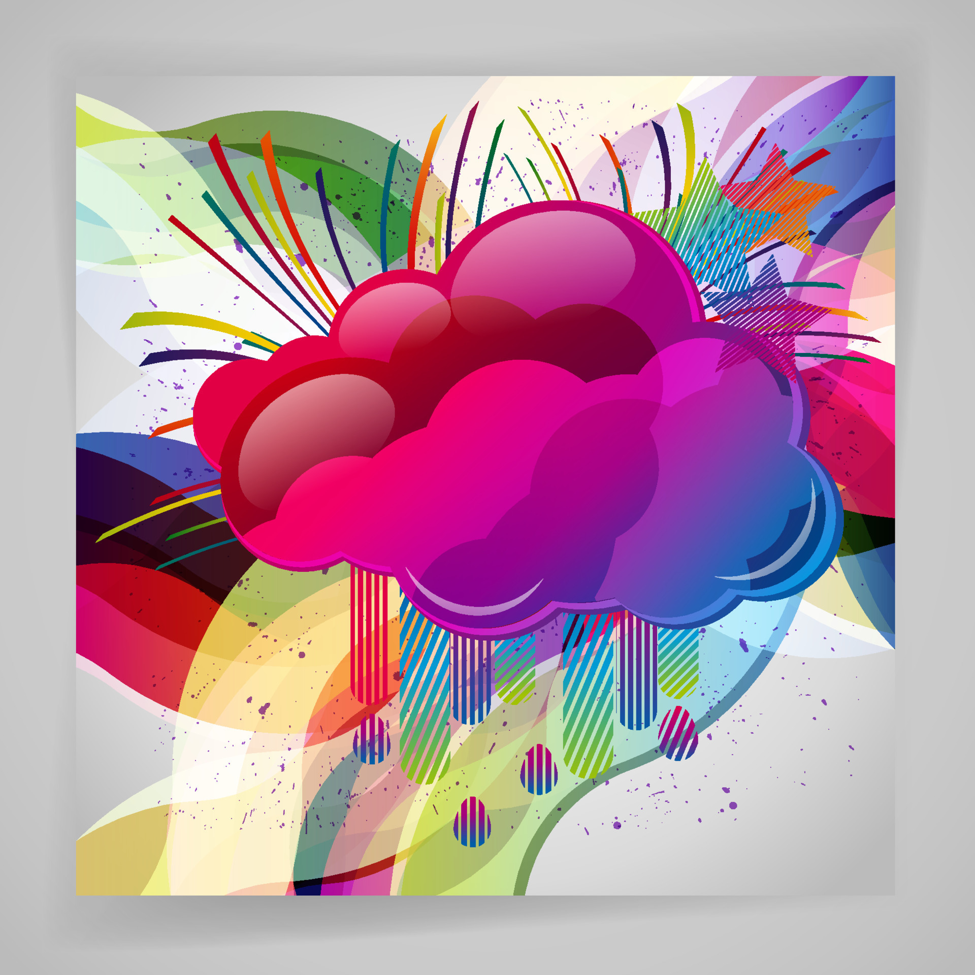 Abstract background with color design elements. 16936818 Vector Art at ...