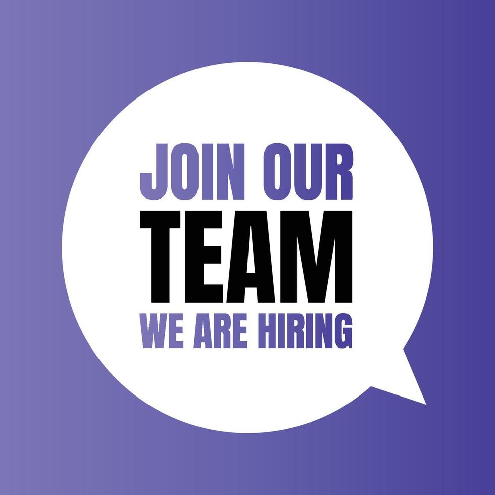 Join our team we are hiring join our team sign, We are hiring job announcement design 16937668 ...